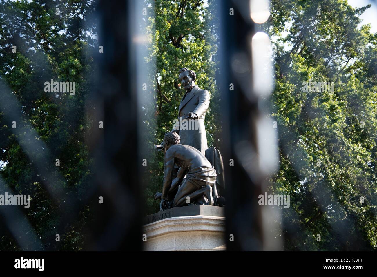 A general view of the controversial Emancipation Memorial by Thomas ...