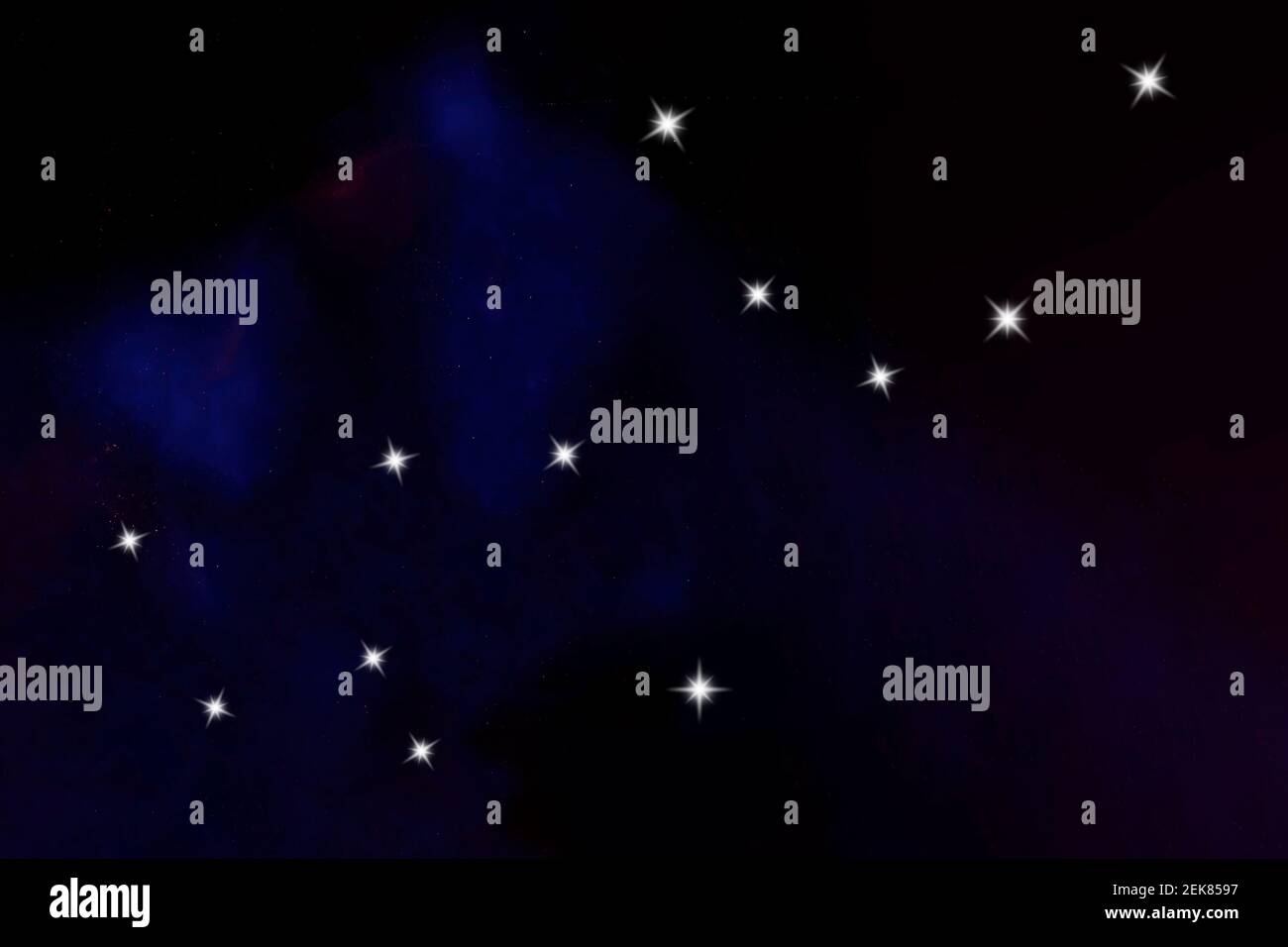 The constellation Virgo, against the background of space. Elements of ...