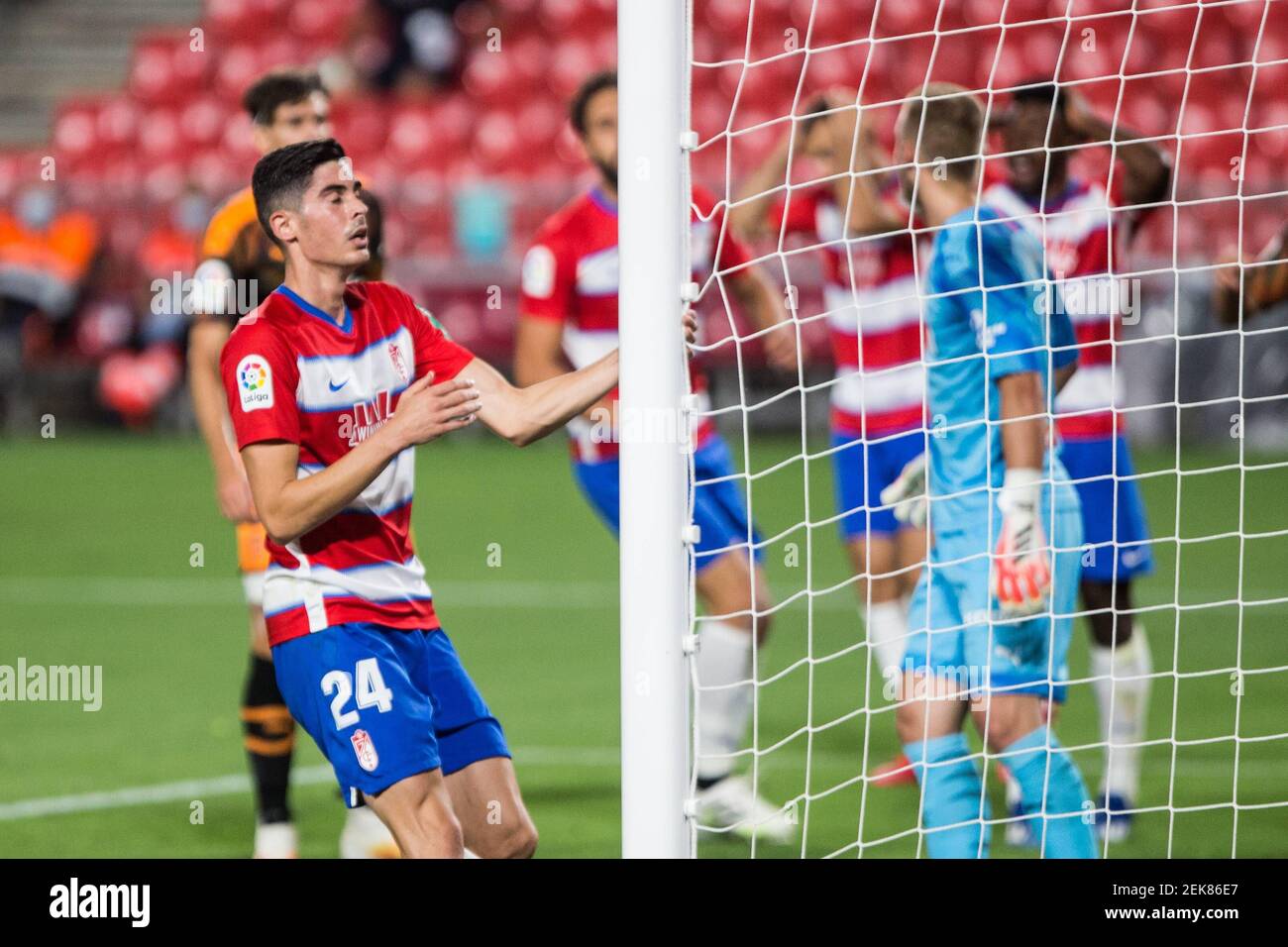 CARLOS FERNANDEZ DURING MATCH GRANADA FUTBOL CLUB VERSUS VALENCIA CLUB ...