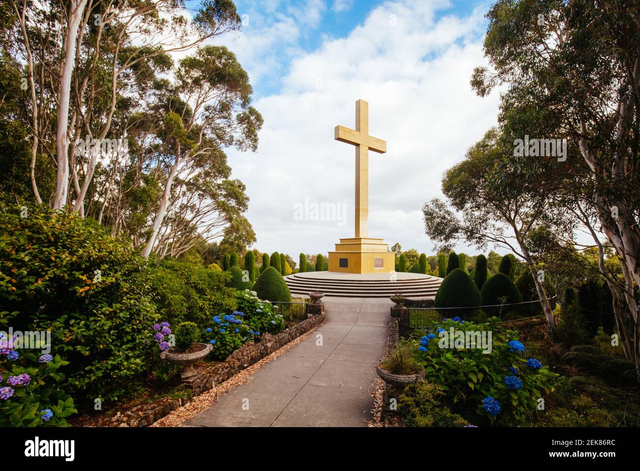 Mount Macedon Memorial Cross in Australia Stock Photo - Alamy