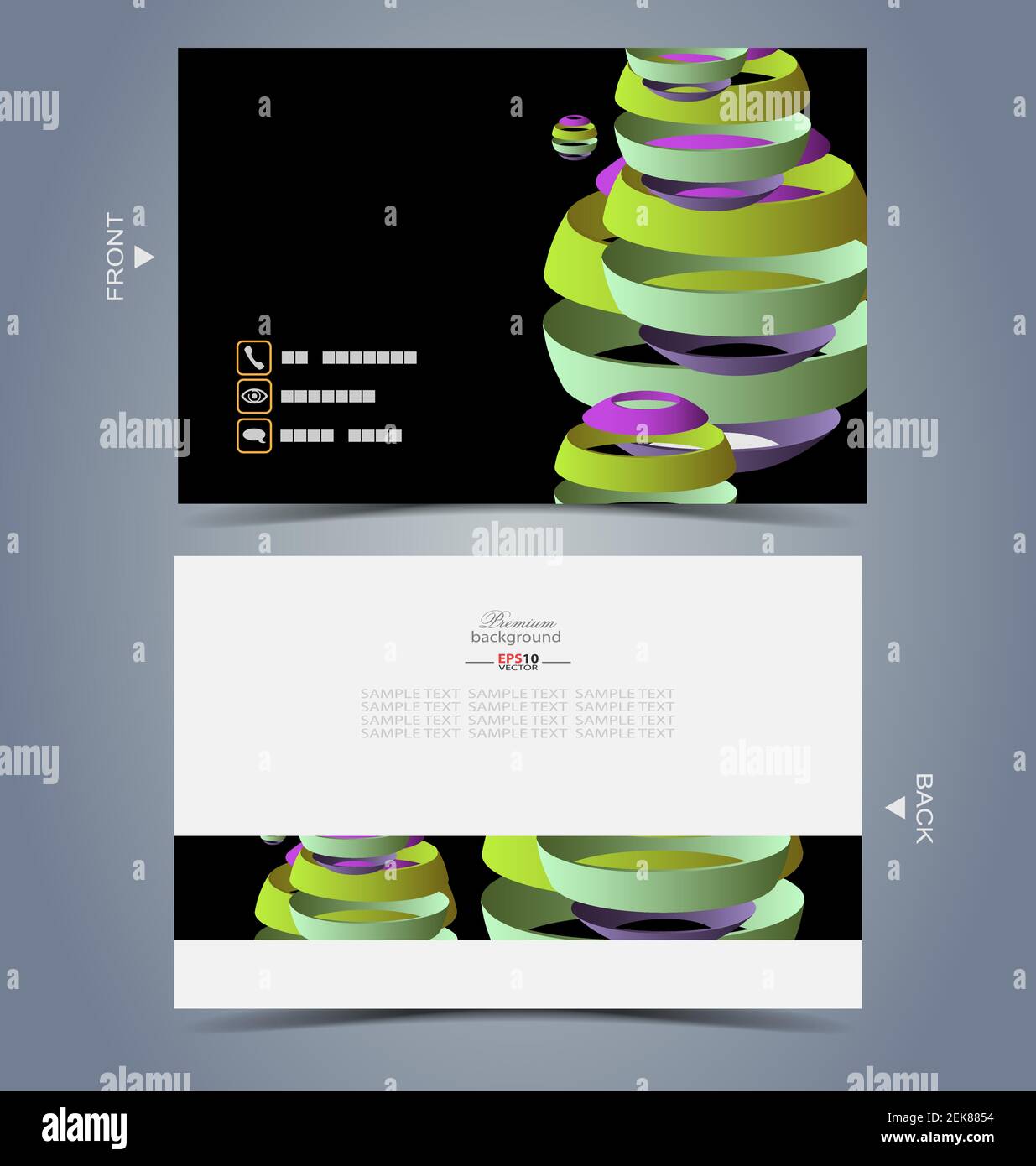 Elegant business card design template for creative design tasks Stock ...