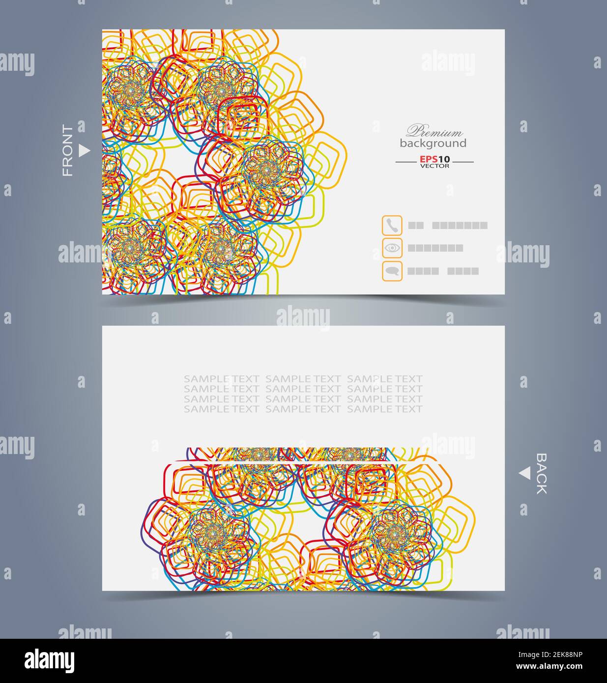 Elegant business card design template for creative design tasks Stock ...