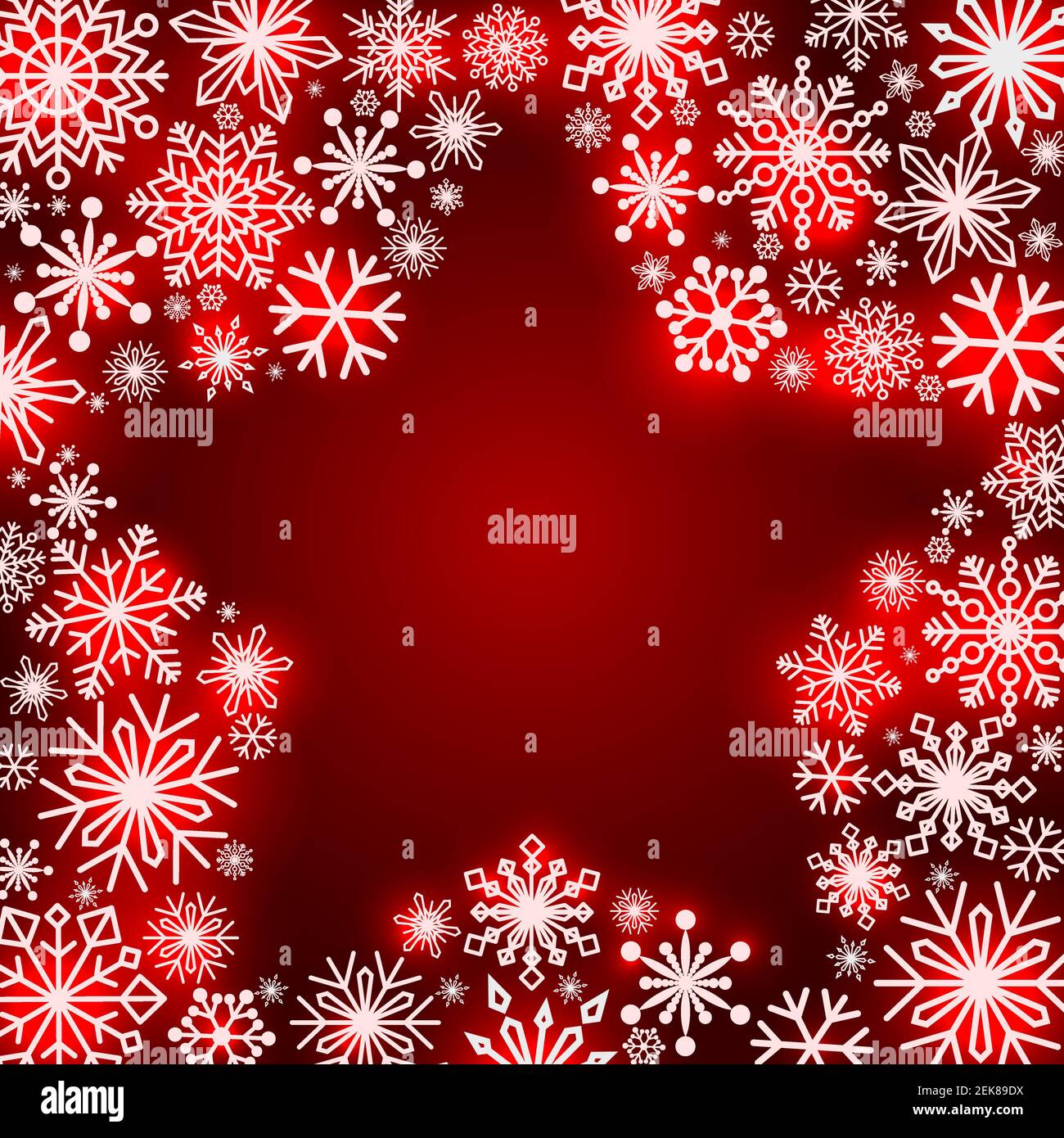 Snowflake frame in the shape of a star. Winter theme. New Year s and ...