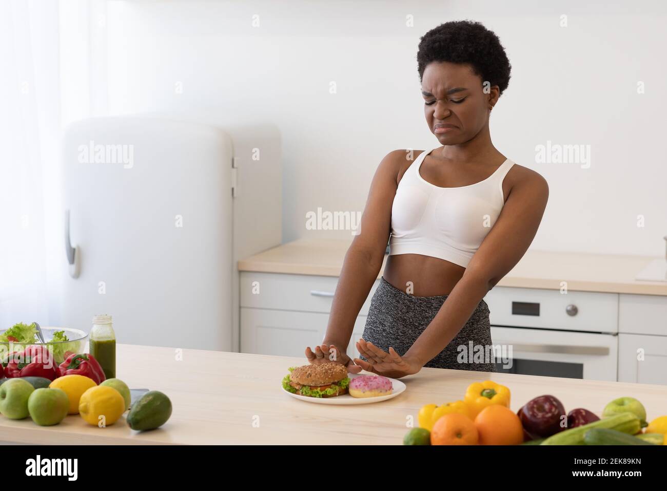 Refusing to eat unhealthy food hi-res stock photography and images - Alamy