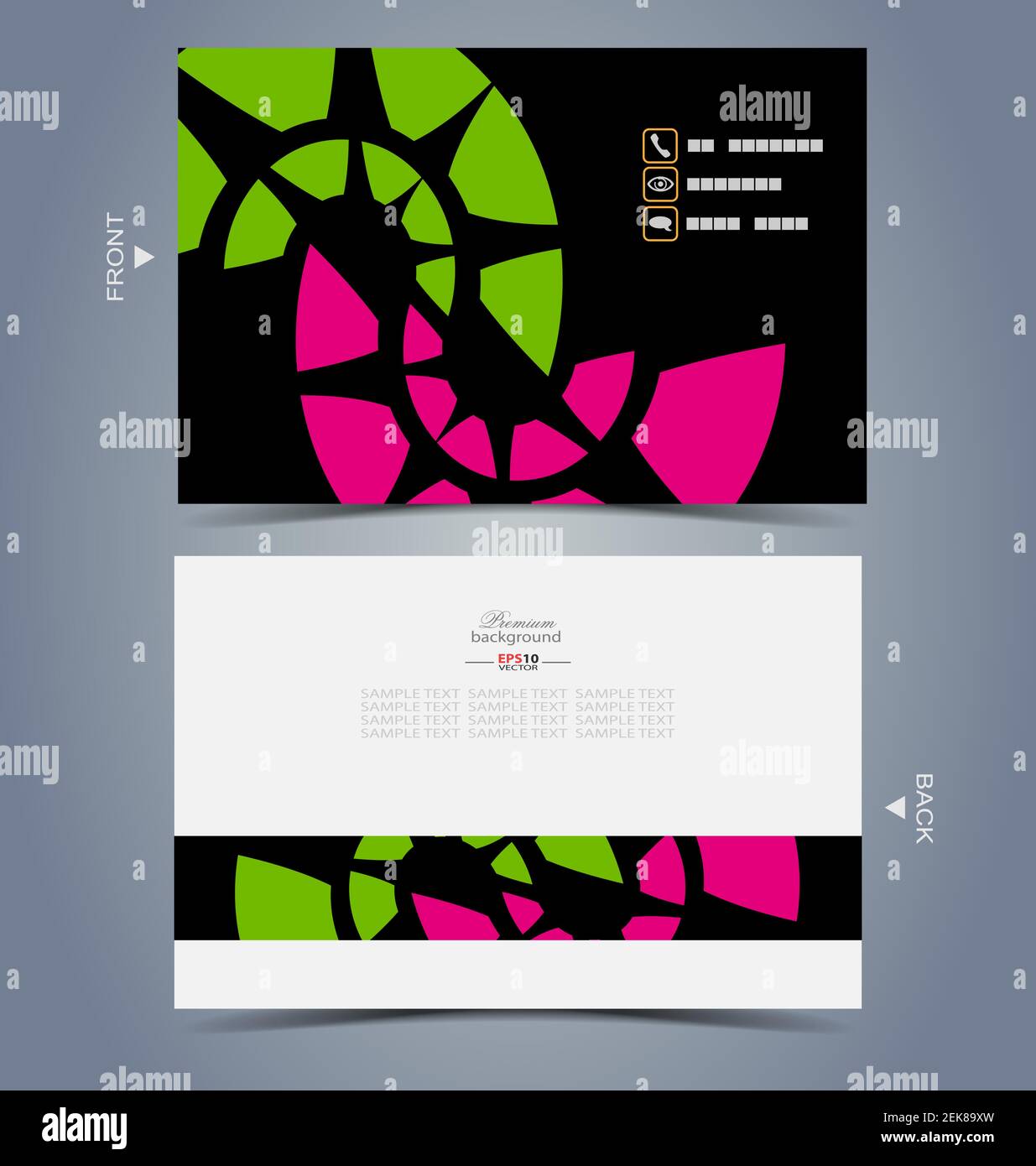 Elegant business card design template for creative design tasks Stock ...