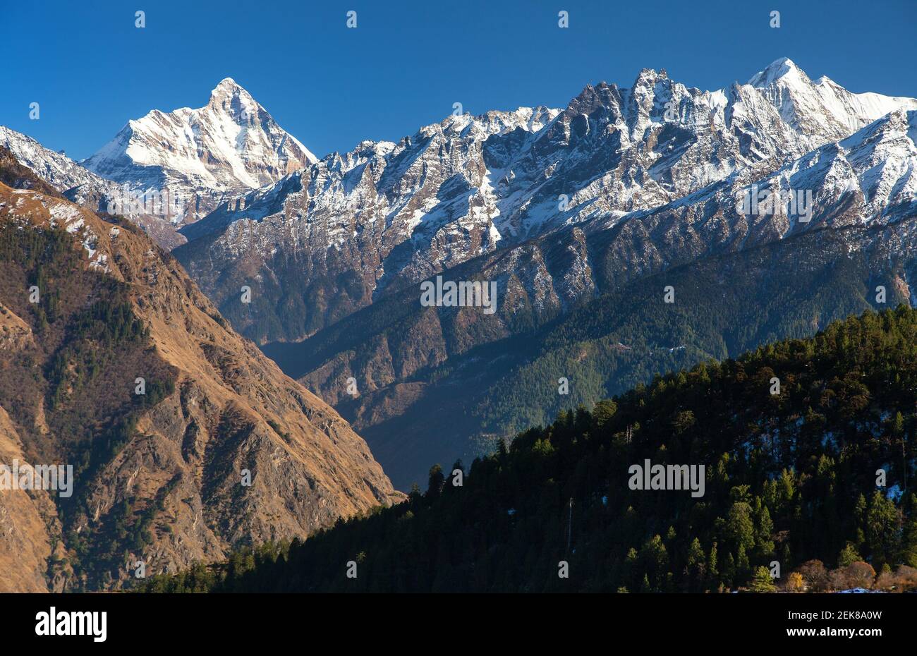 mount Nanda Devi, one of the best mounts in Indian Himalaya, seen from ...