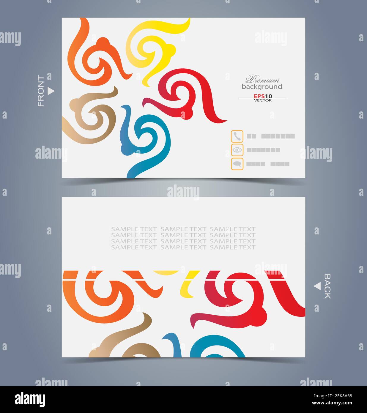 Elegant business card design template for creative design tasks Stock ...