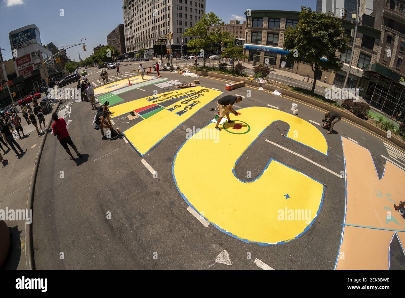 Local artists paint a massive â€œBlack Lives Matterâ€ mural on Adam ...