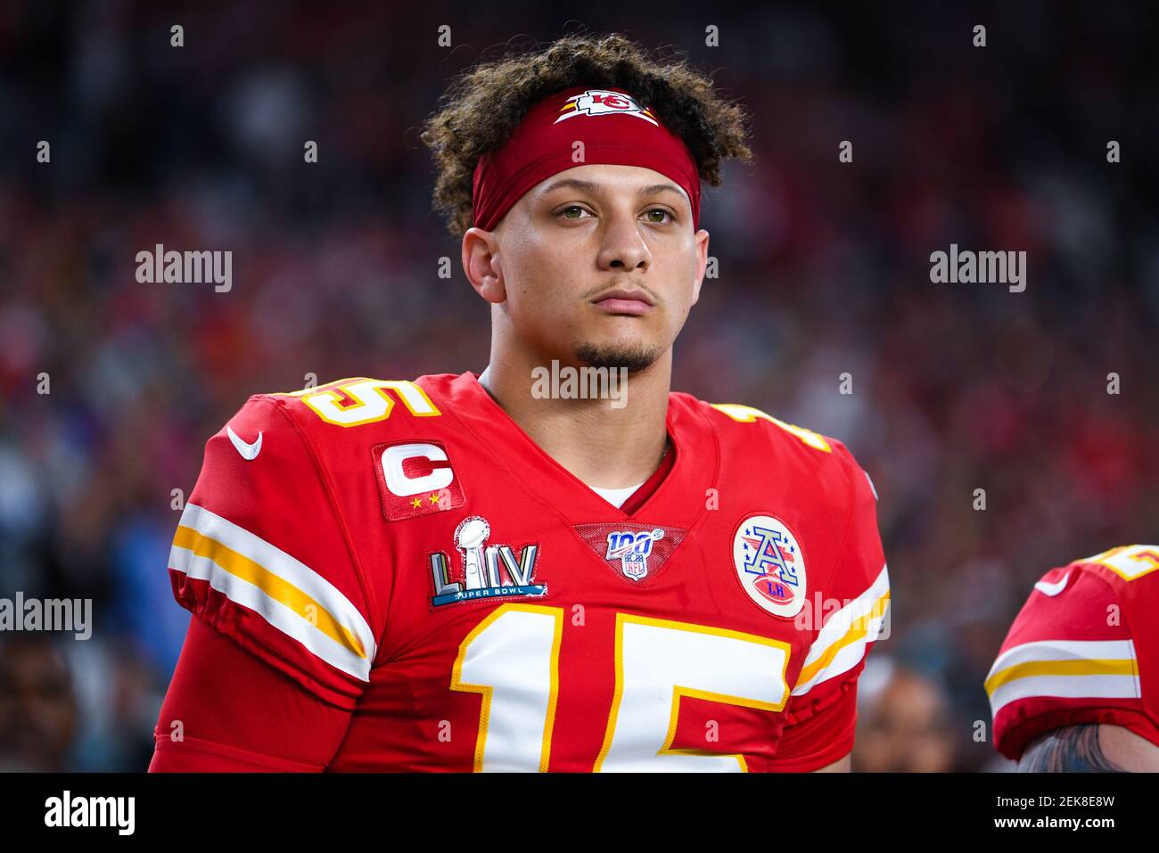 Kansas City Chiefs #15 quarterback Patrick Mahomes before Super Bowl ...