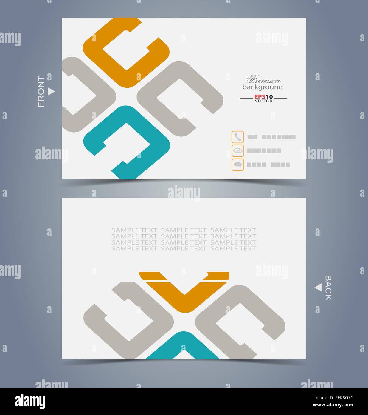 Elegant business card design template for creative design tasks Stock ...