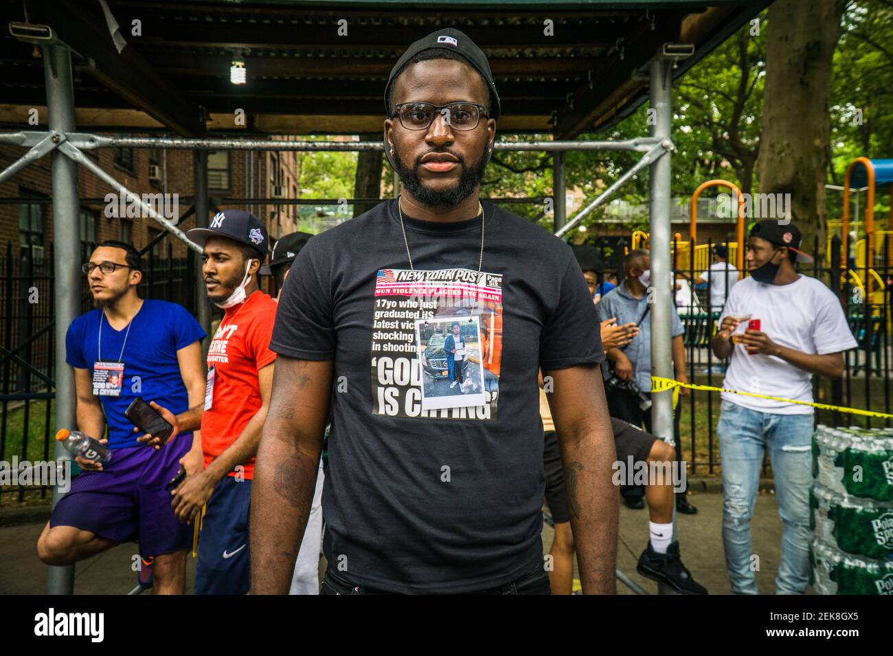 Memorial basketball game in the Bronx, NY, on July 7, 2020 for the 17 ...