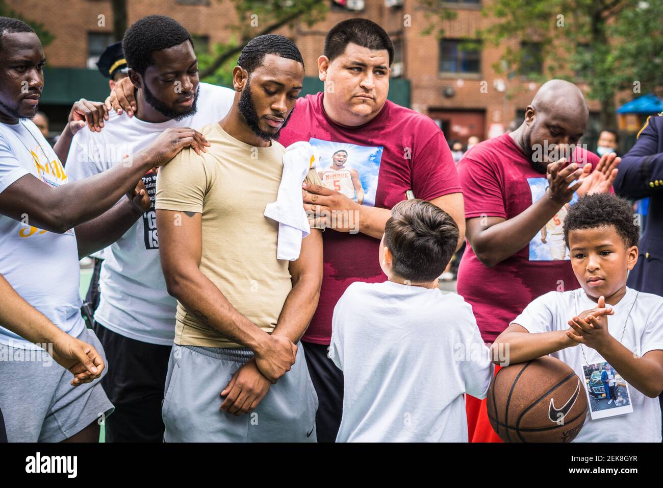 Memorial basketball game in the Bronx, NY, on July 7, 2020 for the 17 ...