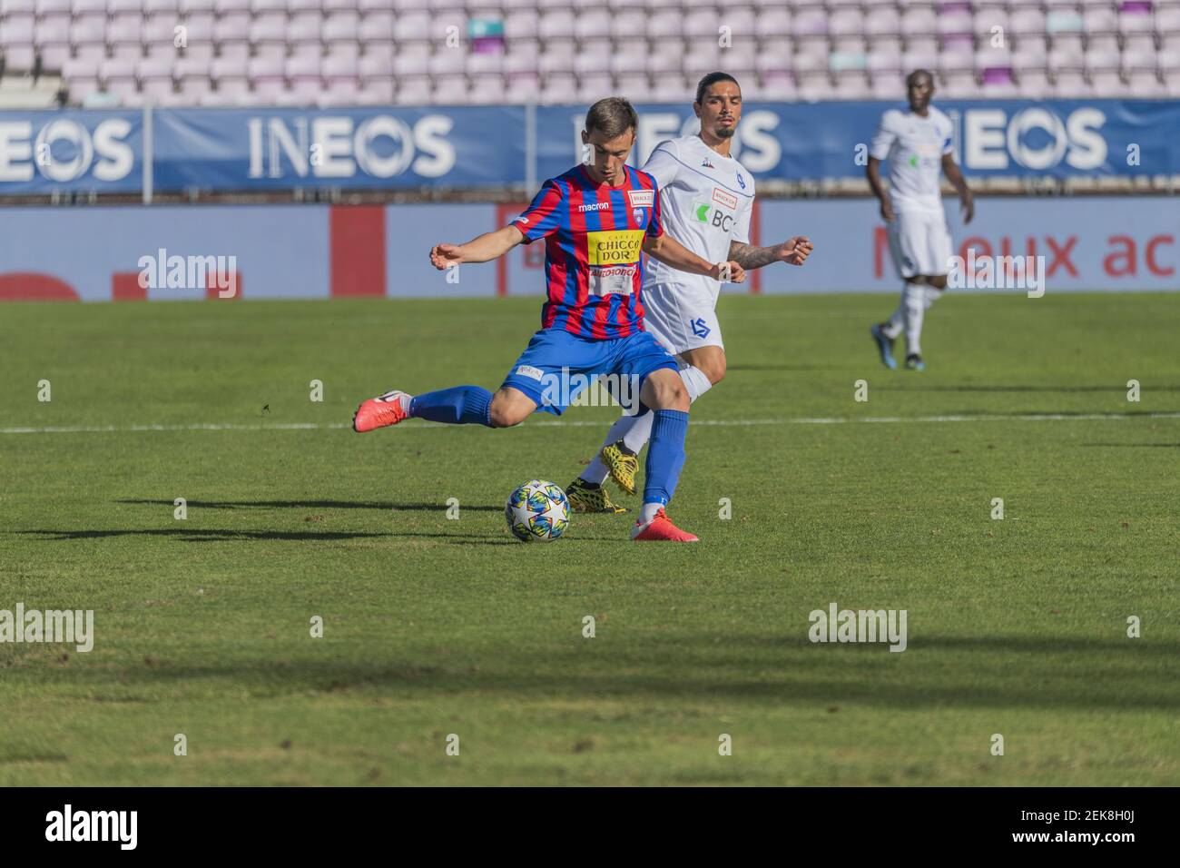 Lausanne, Switzerland - 2020/07/07: Herve Epitaux of Fc Chiasso is in ...