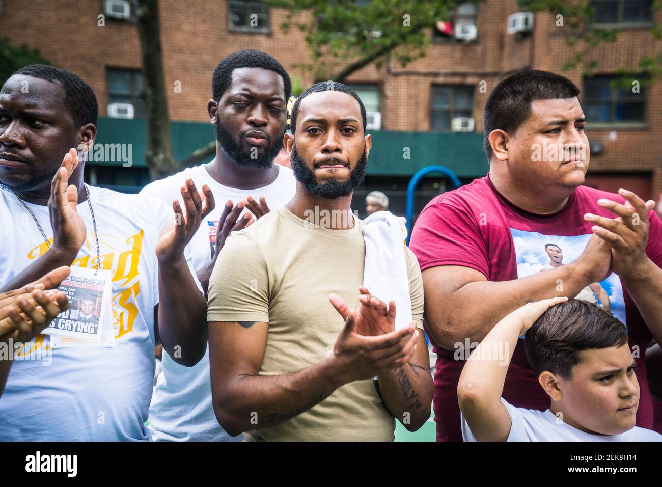 Memorial basketball game in the Bronx, NY, on July 7, 2020 for the 17 ...