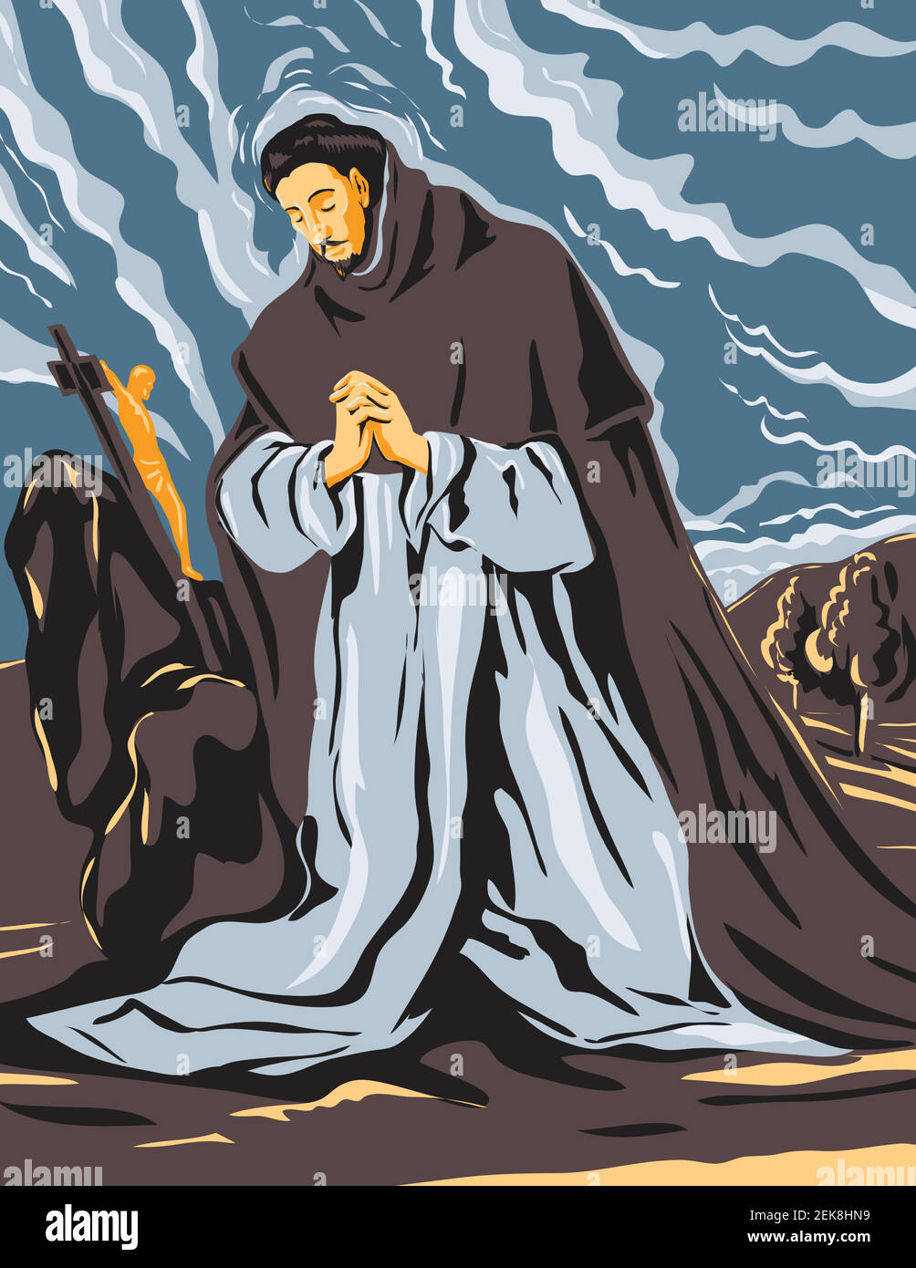 Saint dominic art Stock Vector Images - Alamy