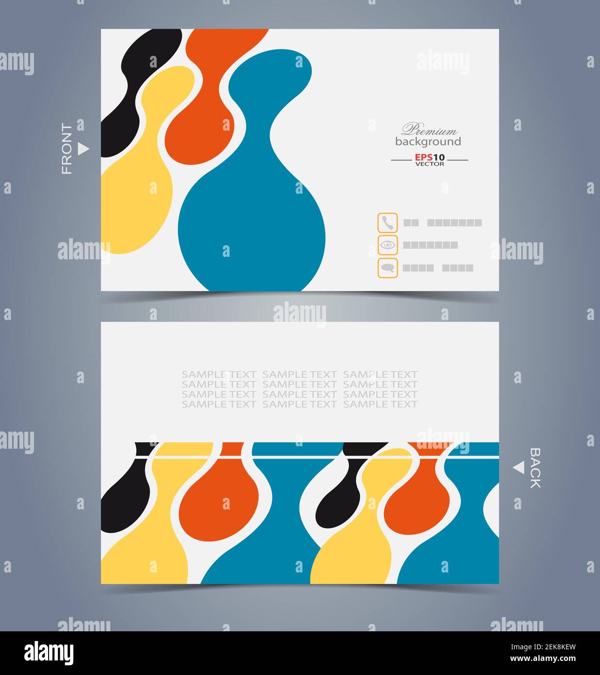 Elegant business card design template for creative design tasks Stock ...