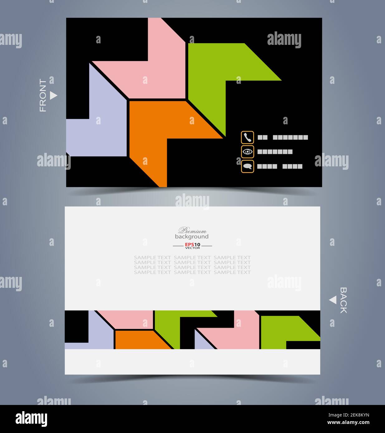 Elegant business card design template for creative design tasks Stock ...