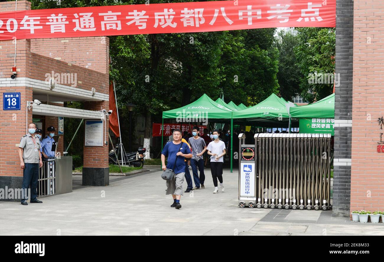 53-year-old Chinese man Liang Shi steps out of the testing center ...
