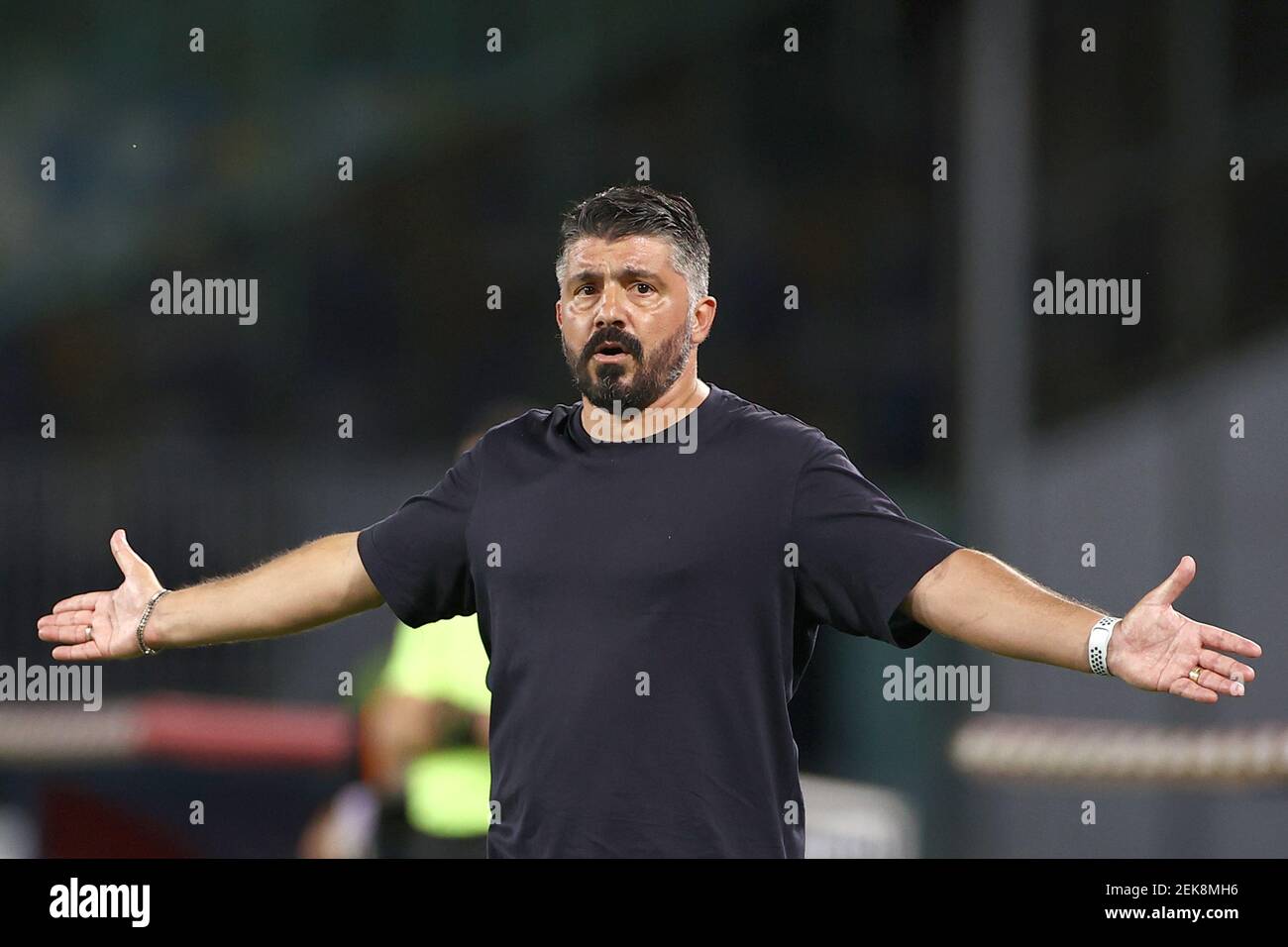 Gennaro Gattuso coach of SSC Napoli gestures during the Serie A ...