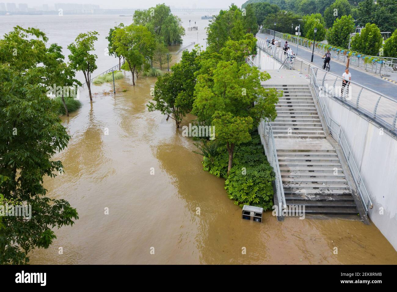 NANJING, CHINA - JULY 10, 2020 - Some viewing platforms and footpaths ...