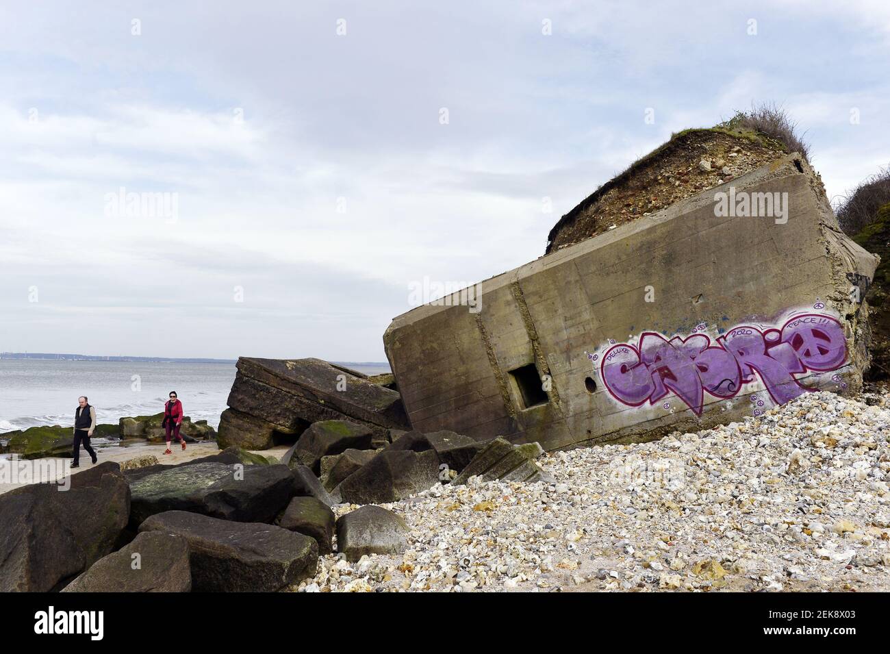 German Blockhaus on the beach of Honfleur - Calvados - Paris Stock ...
