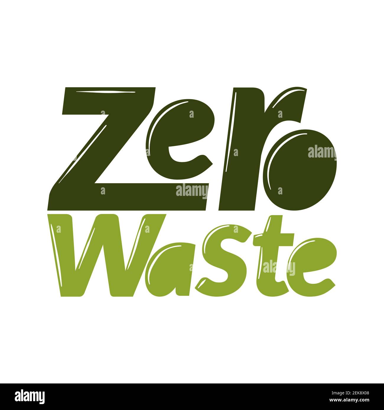Inspirational quote slogan zero waste, for eco friendly lifestyle ...