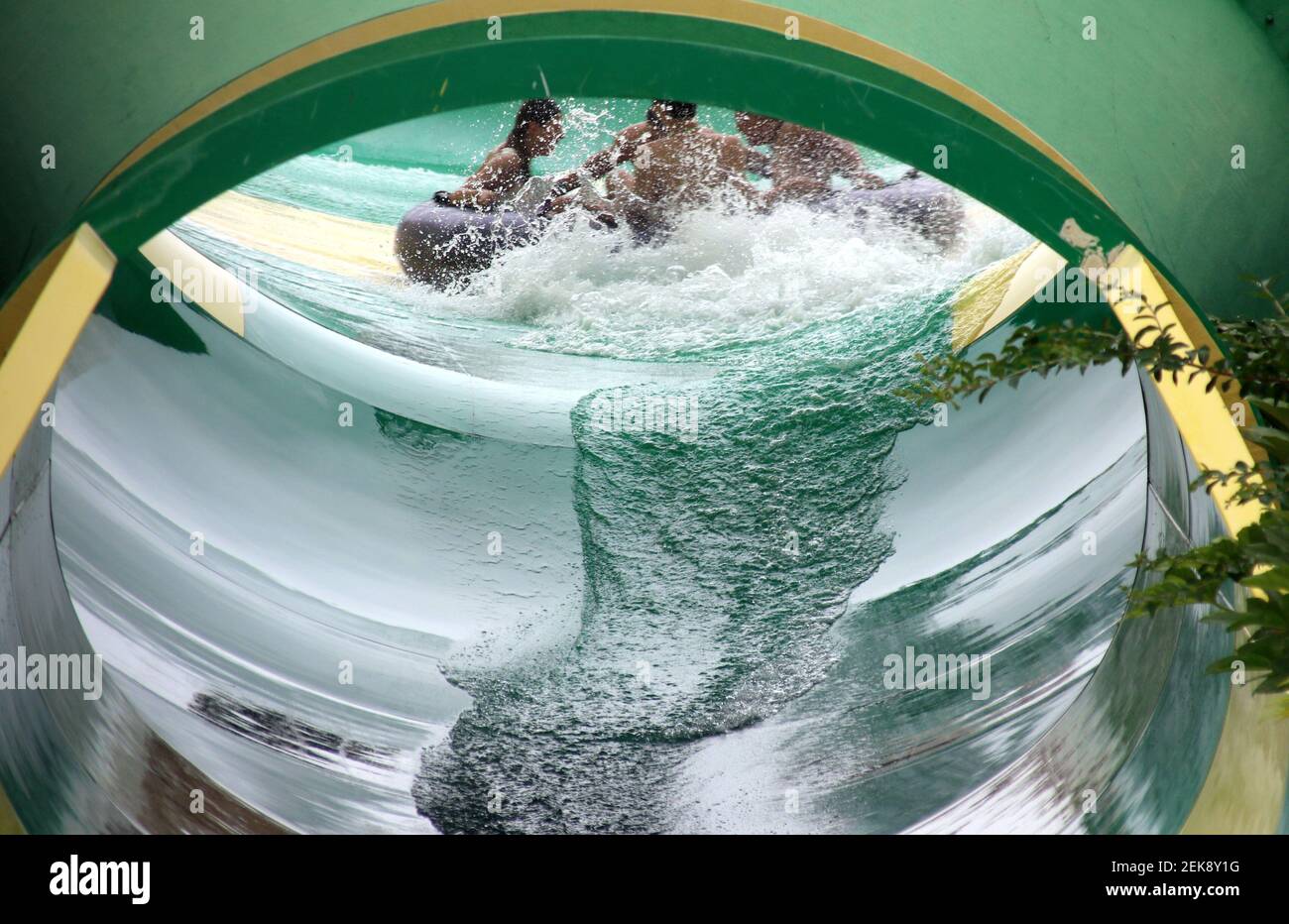 People have fun at a water park as heat increases in Suzhou city, east ...