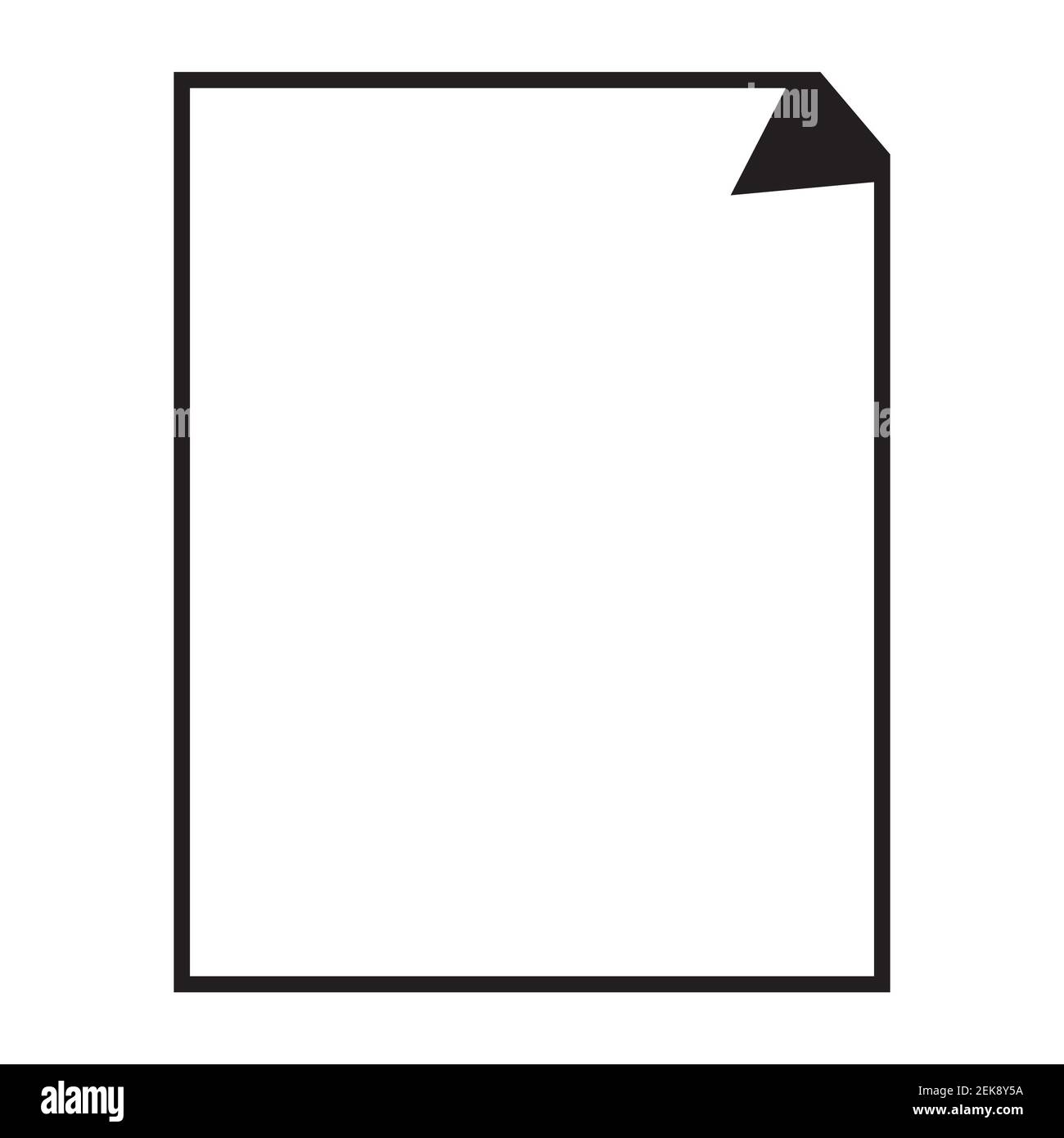 Blank paper icon on white background vector Stock Photo - Alamy