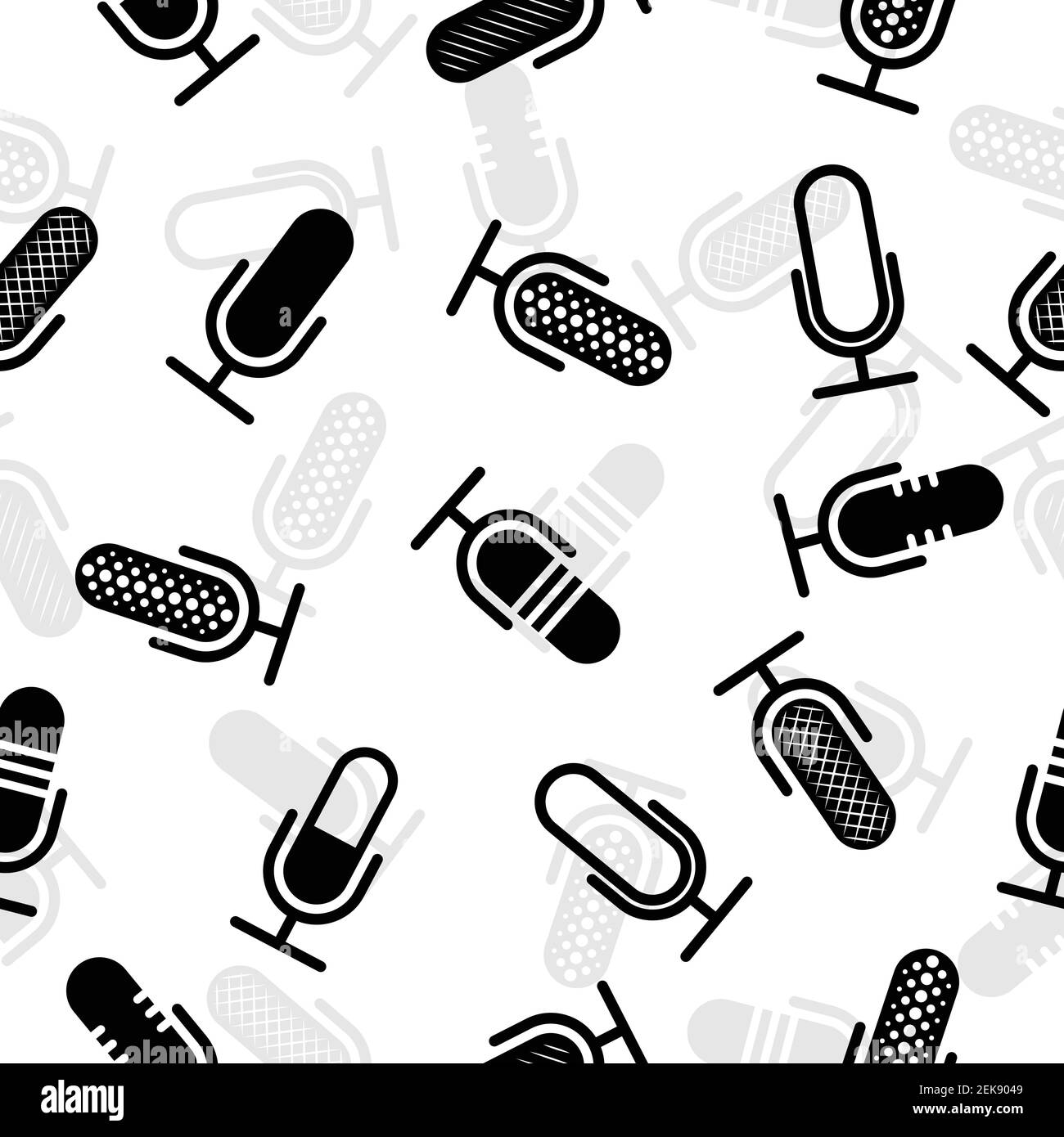 Microphone icon seamless pattern Stock Vector Images - Alamy