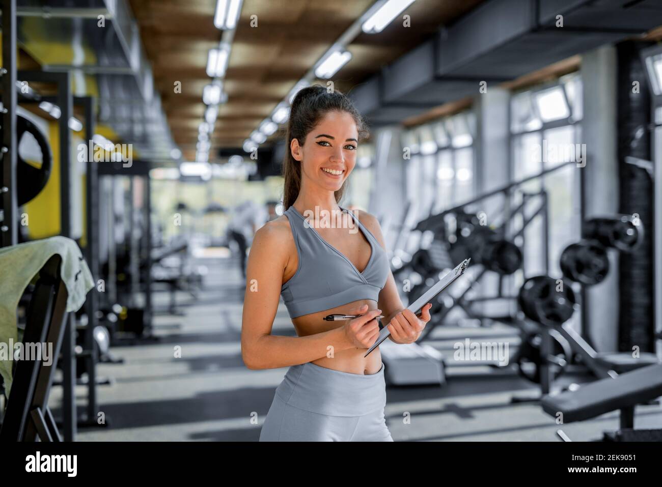 Beautiful female intense physical exercise hi-res stock photography and ...