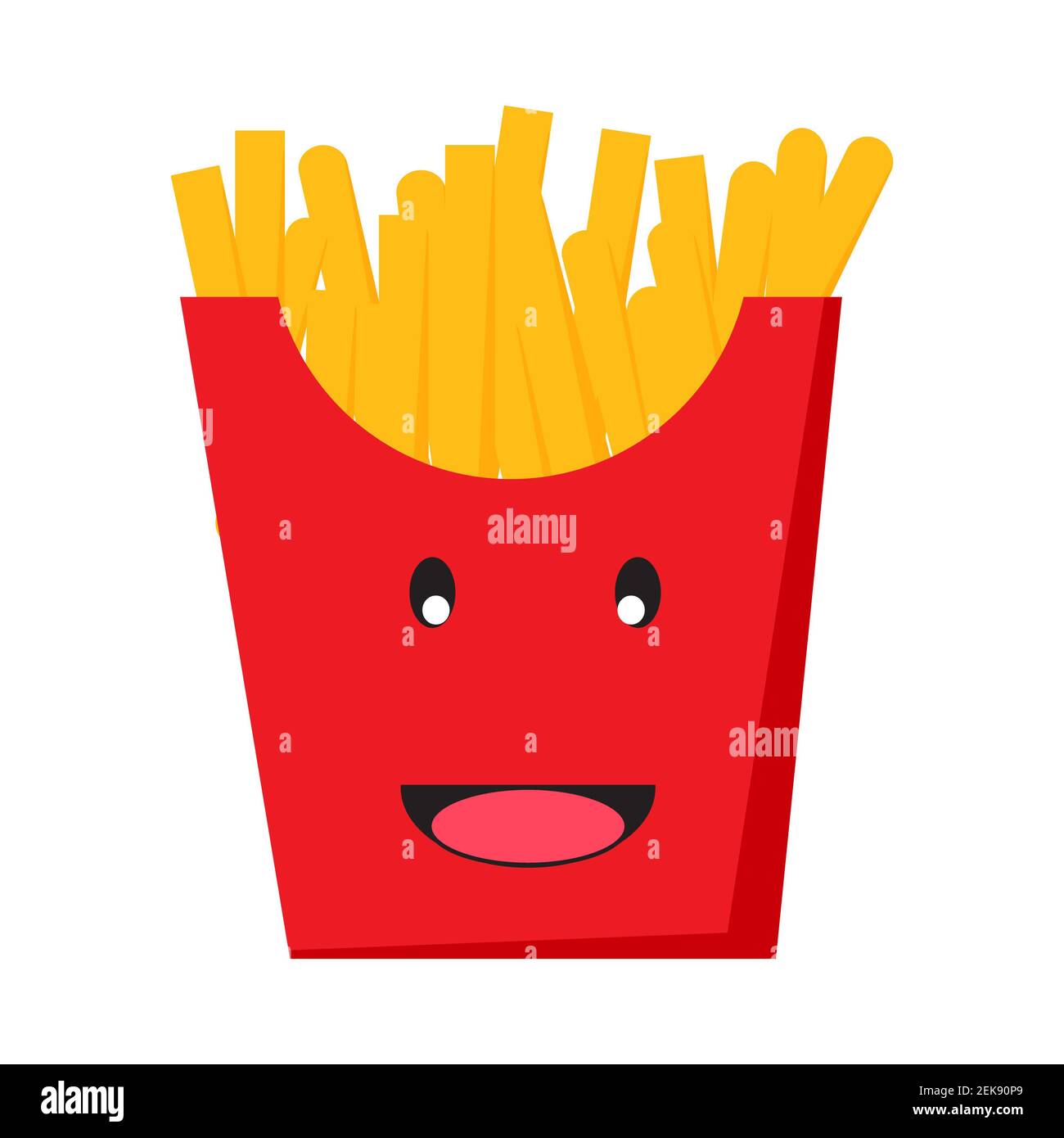 French fries icon cartoon on white background vector Stock Photo - Alamy