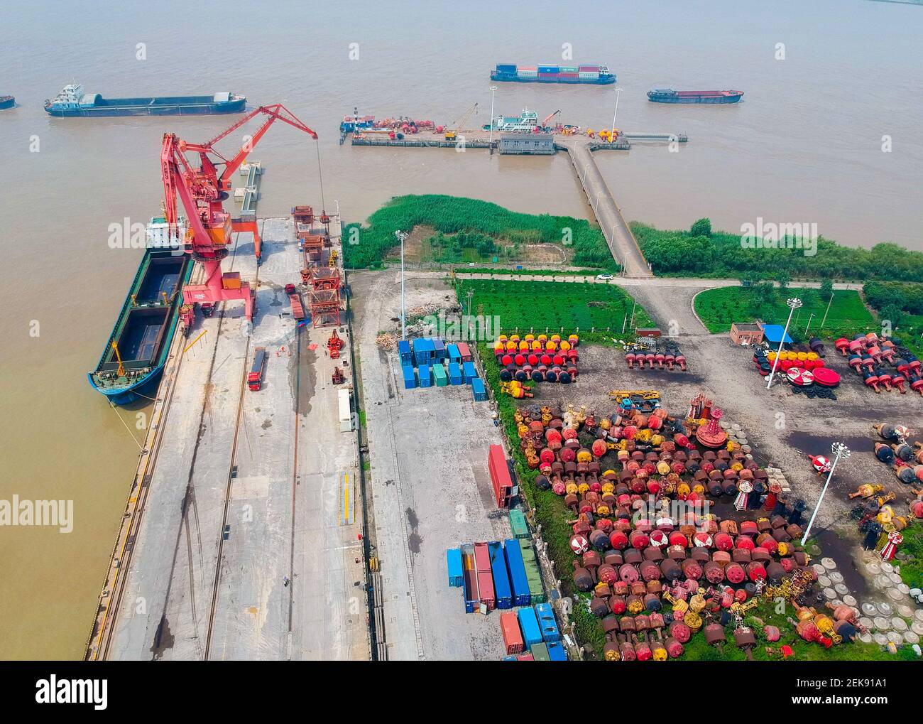 RUGAO, CHINA - JULY 12, 2020 - Rugao Port Suzhong International ...