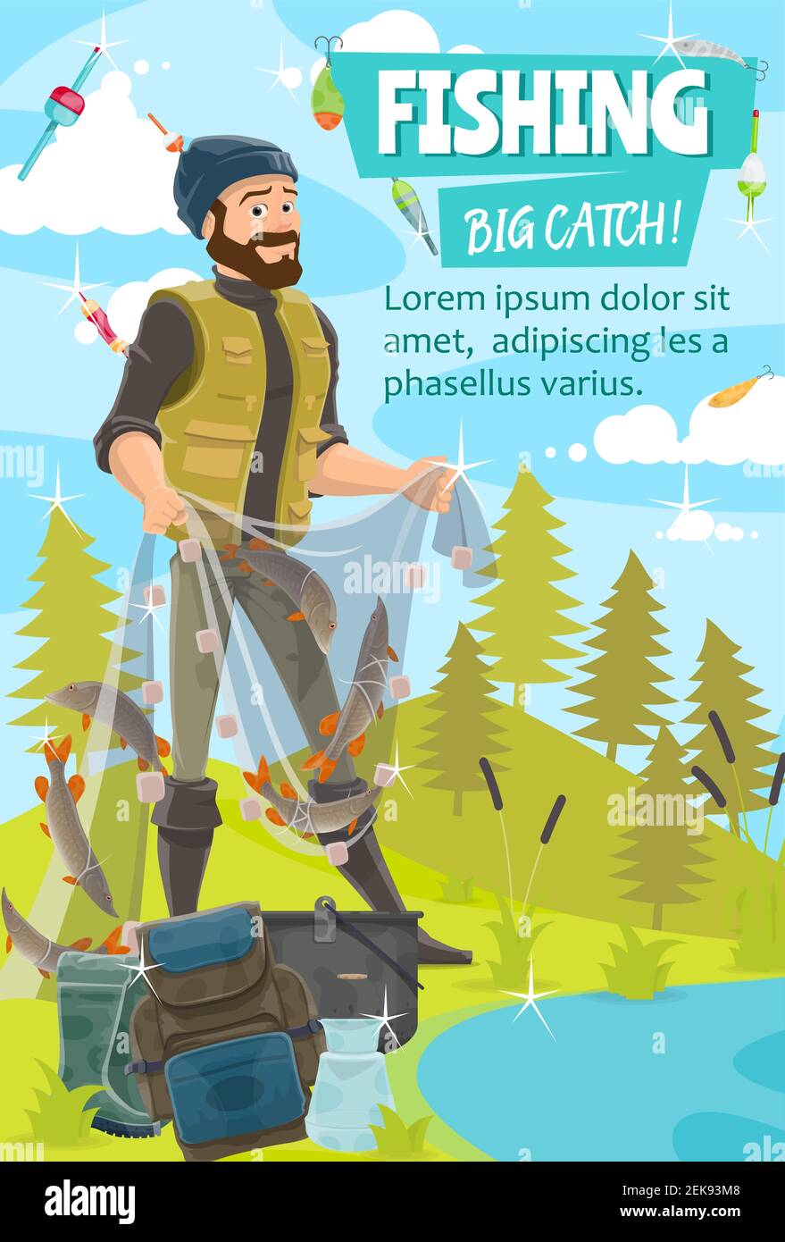 Standing at lake bank Stock Vector Images - Alamy