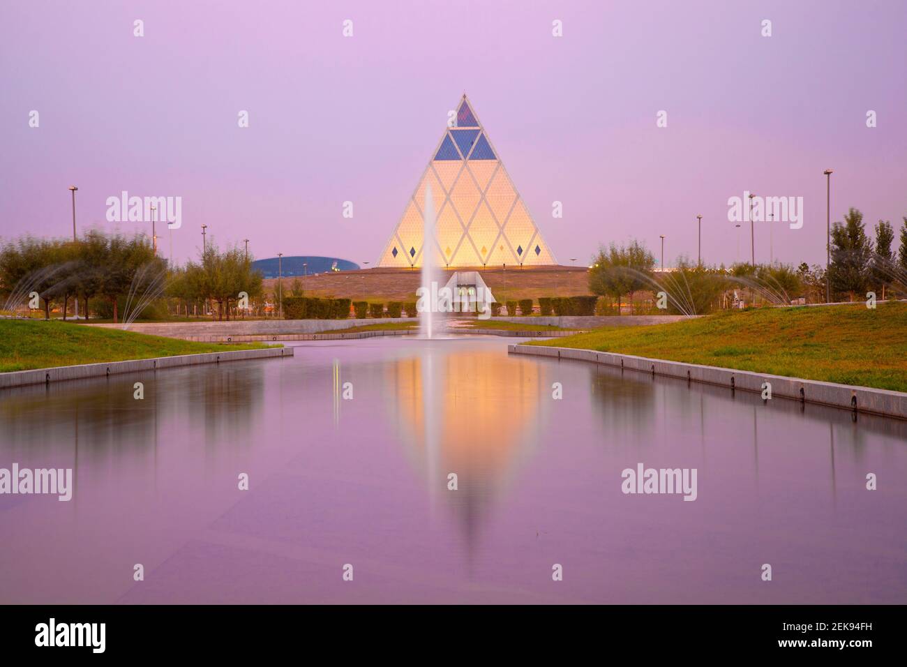 Kazakhstan, Astana, Palace of Peace and Reconciliation pyramid designed ...
