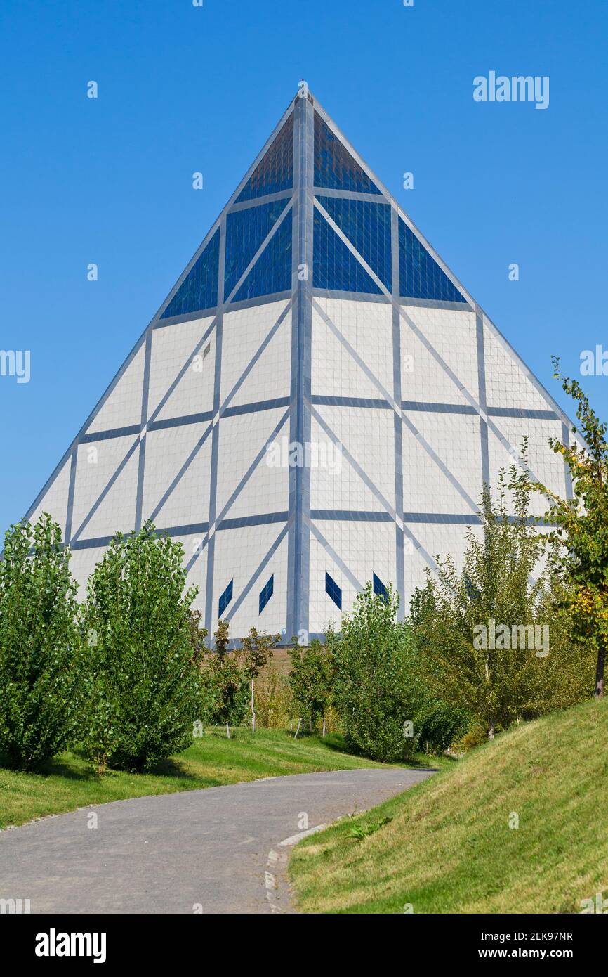 Kazakhstan, Astana, Palace of Peace and Reconciliation pyramid designed ...