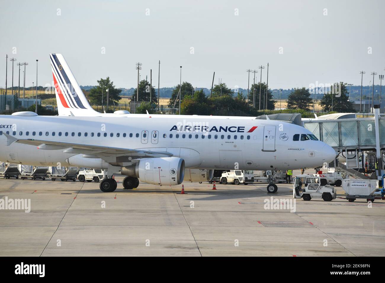 Air France Air Plane on the tarmac at the Airport of Paris-Charles-de ...