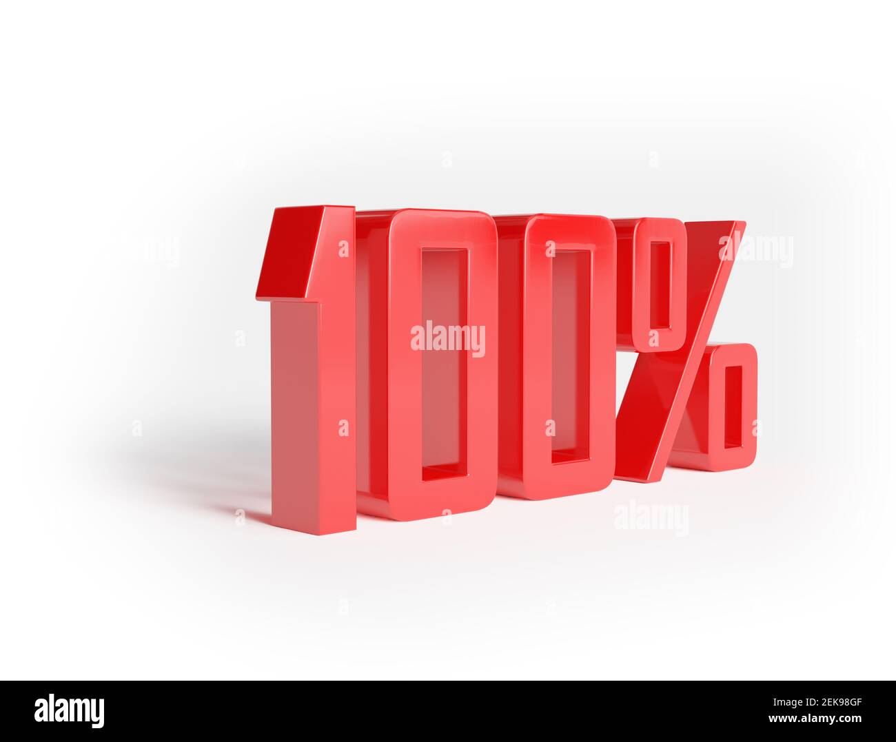 100% discount on sale. One hundred and five percent red isolated on ...