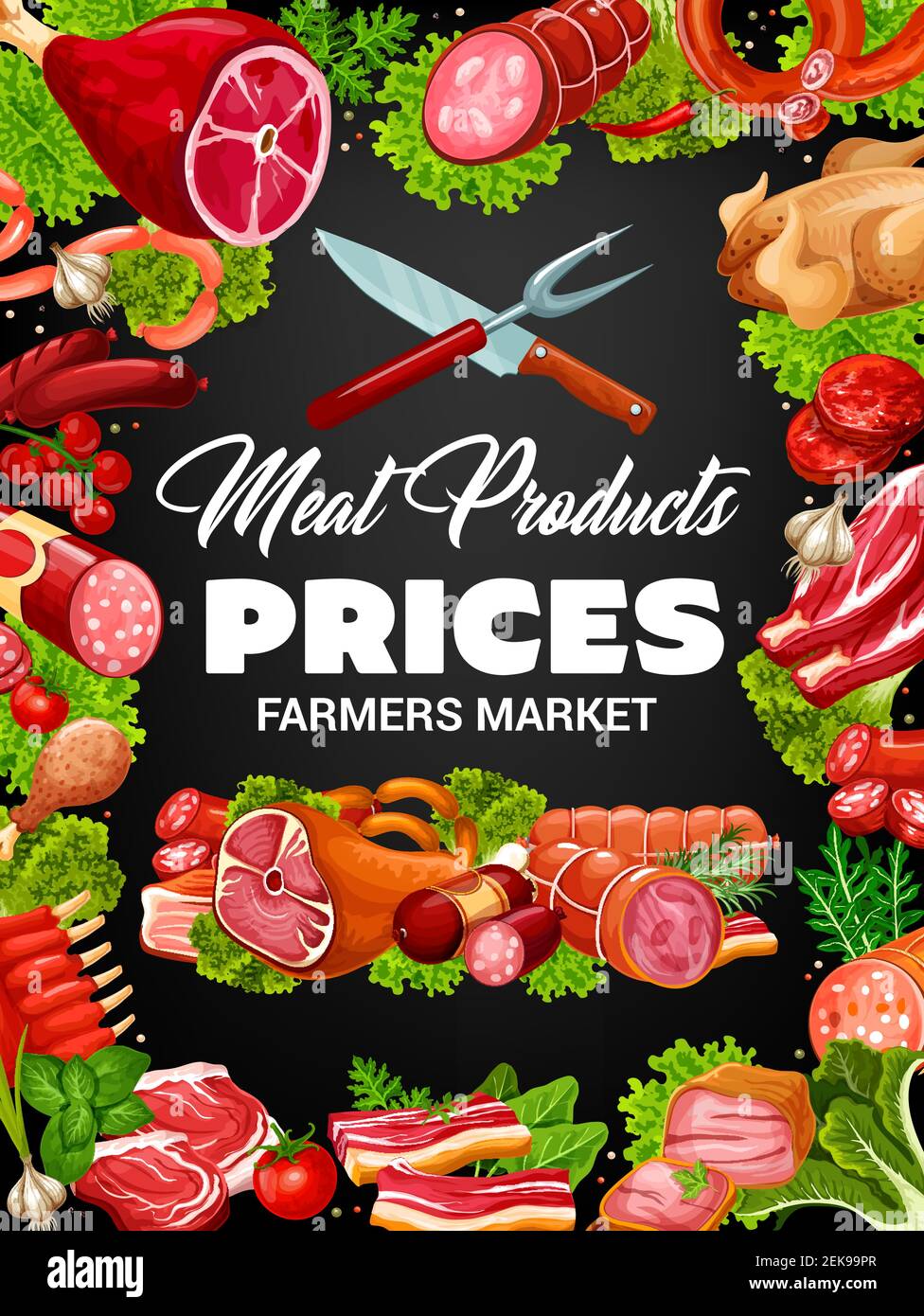 Pork chop roast in Stock Vector Images - Alamy