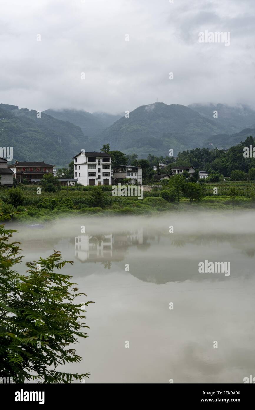 ENSHI, CHINA - JULY 12, 2020 - Scenery of Enshi Qingjiang River after ...