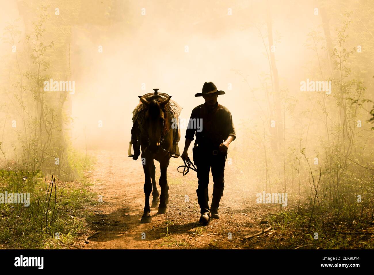 Cowboy Couple Silhouette