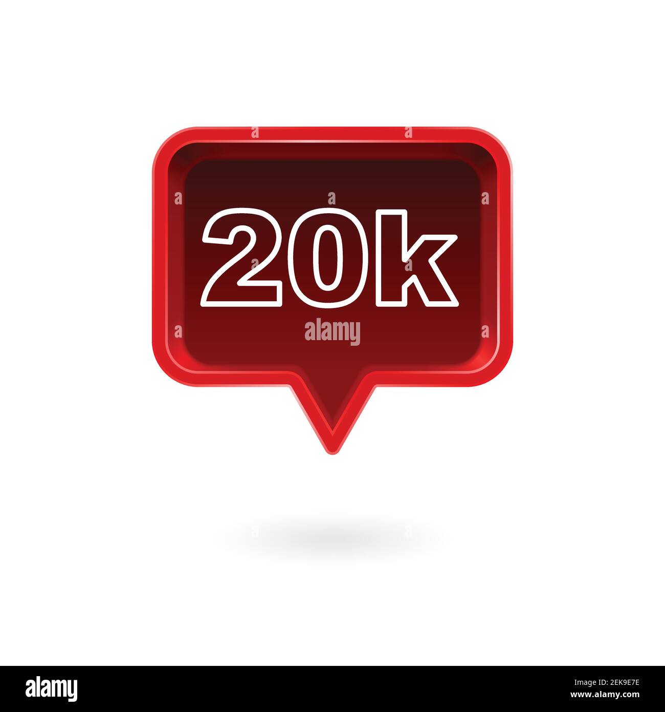 Social media 20k symbol Stock Vector Image & Art - Alamy