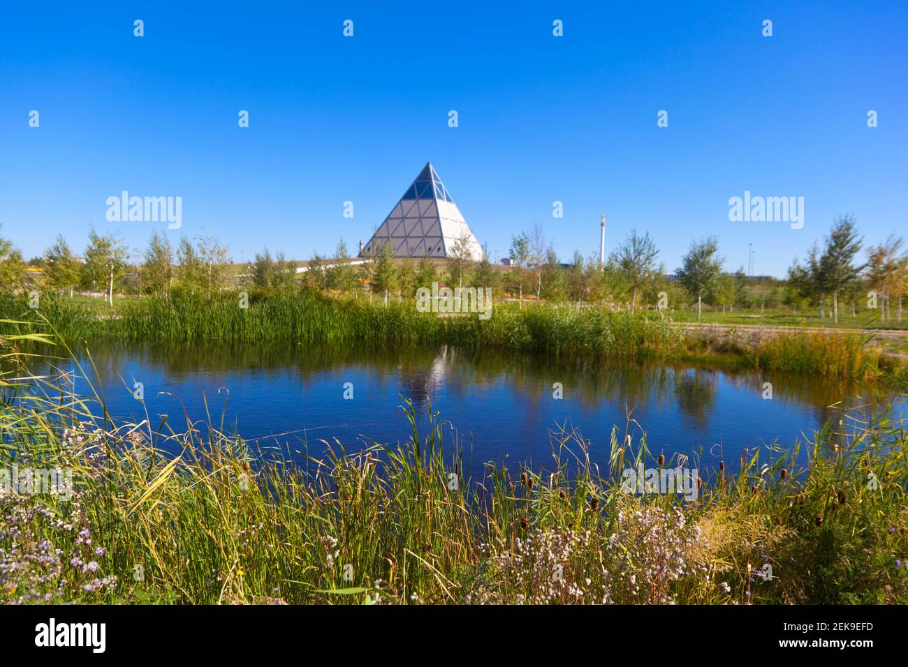 Kazakhstan, Astana, Palace of Peace and Reconciliation pyramid designed ...