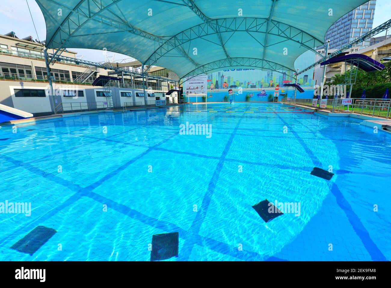 Shanghaiï¼ŒCHINA-Hongkou Swimming Pool, the oldest swimming pool in ...