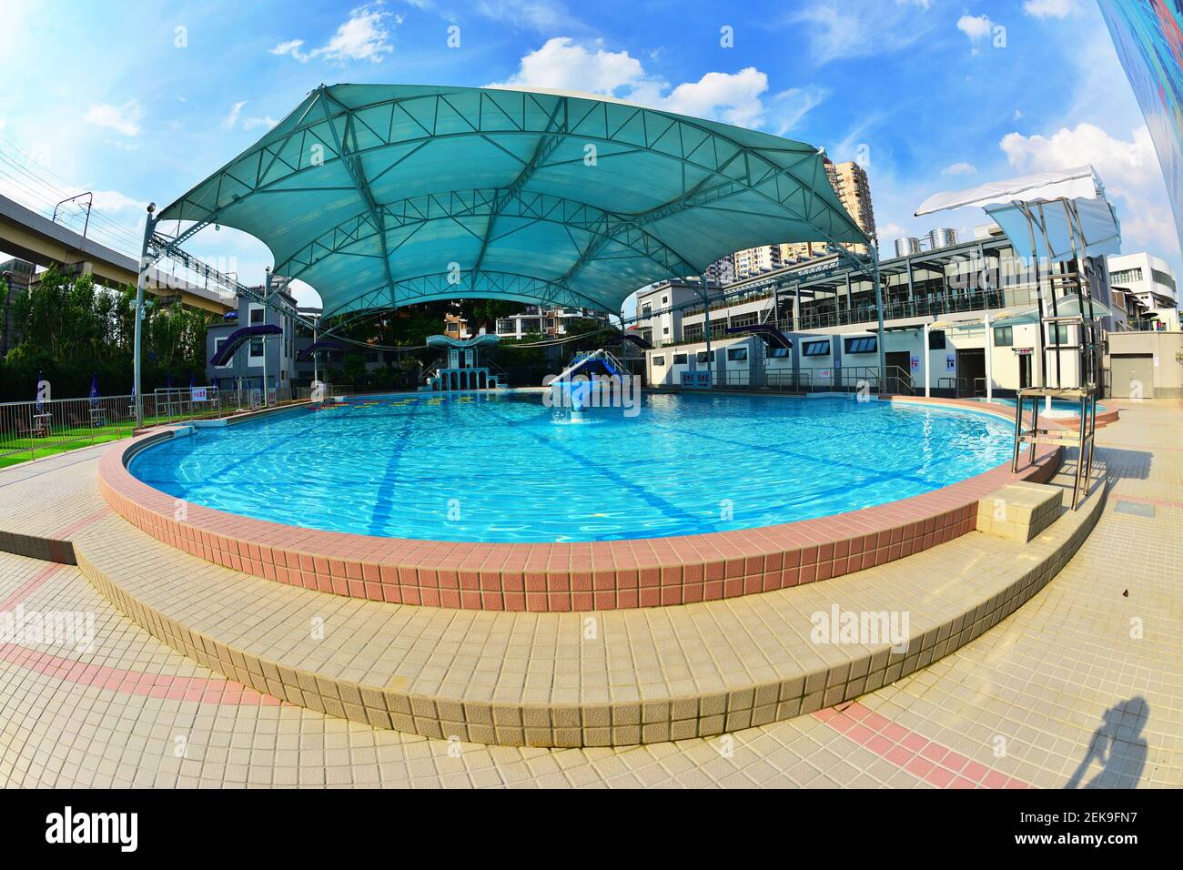 Shanghaiï¼ŒCHINA-Hongkou Swimming Pool, the oldest swimming pool in ...