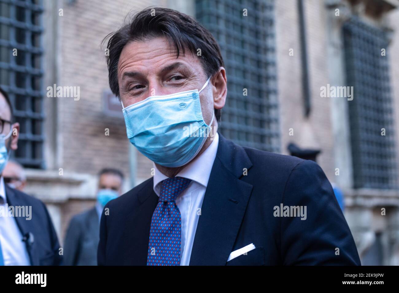 Prime Minister, Giuseppe Conte seen after a senate session. (Photo by ...