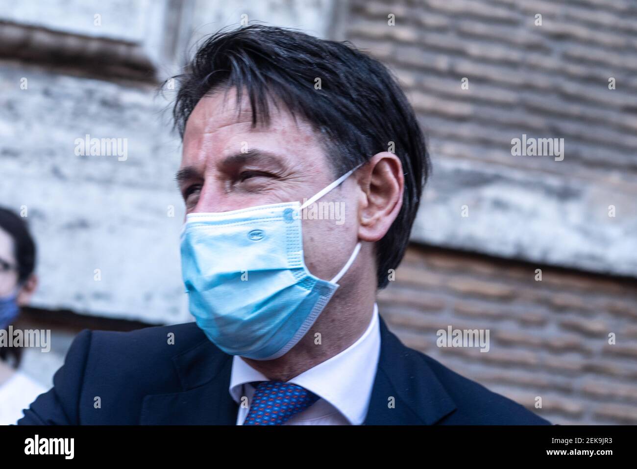 Prime Minister, Giuseppe Conte seen after a senate session. (Photo by ...