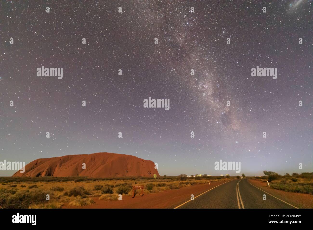 Australia, Northern Territory, Milky Way galaxy over Uluru (Ayers Rock ...