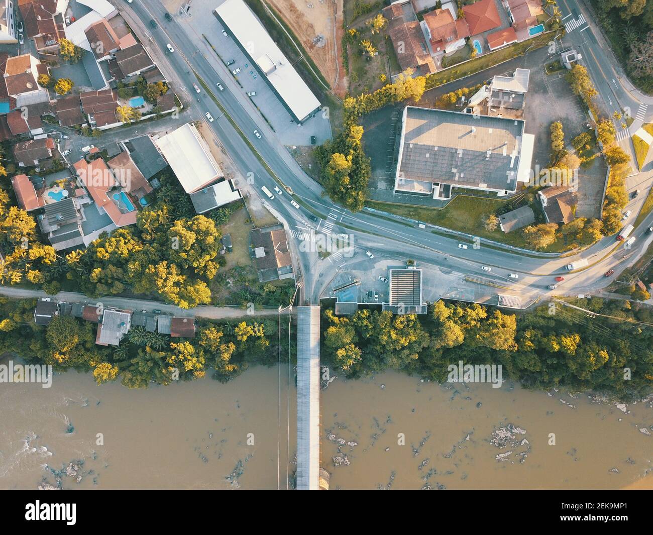 Aerial View of Salto Iron Bridge at Blumenau, Brazil Stock Photo - Alamy
