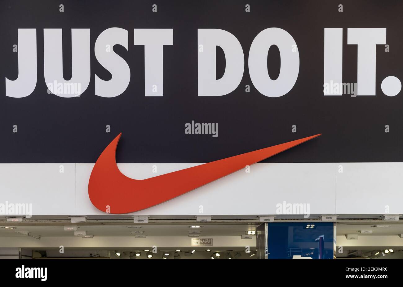 American multinational sport clothing brand Nike logo seen in Hong Kong ...