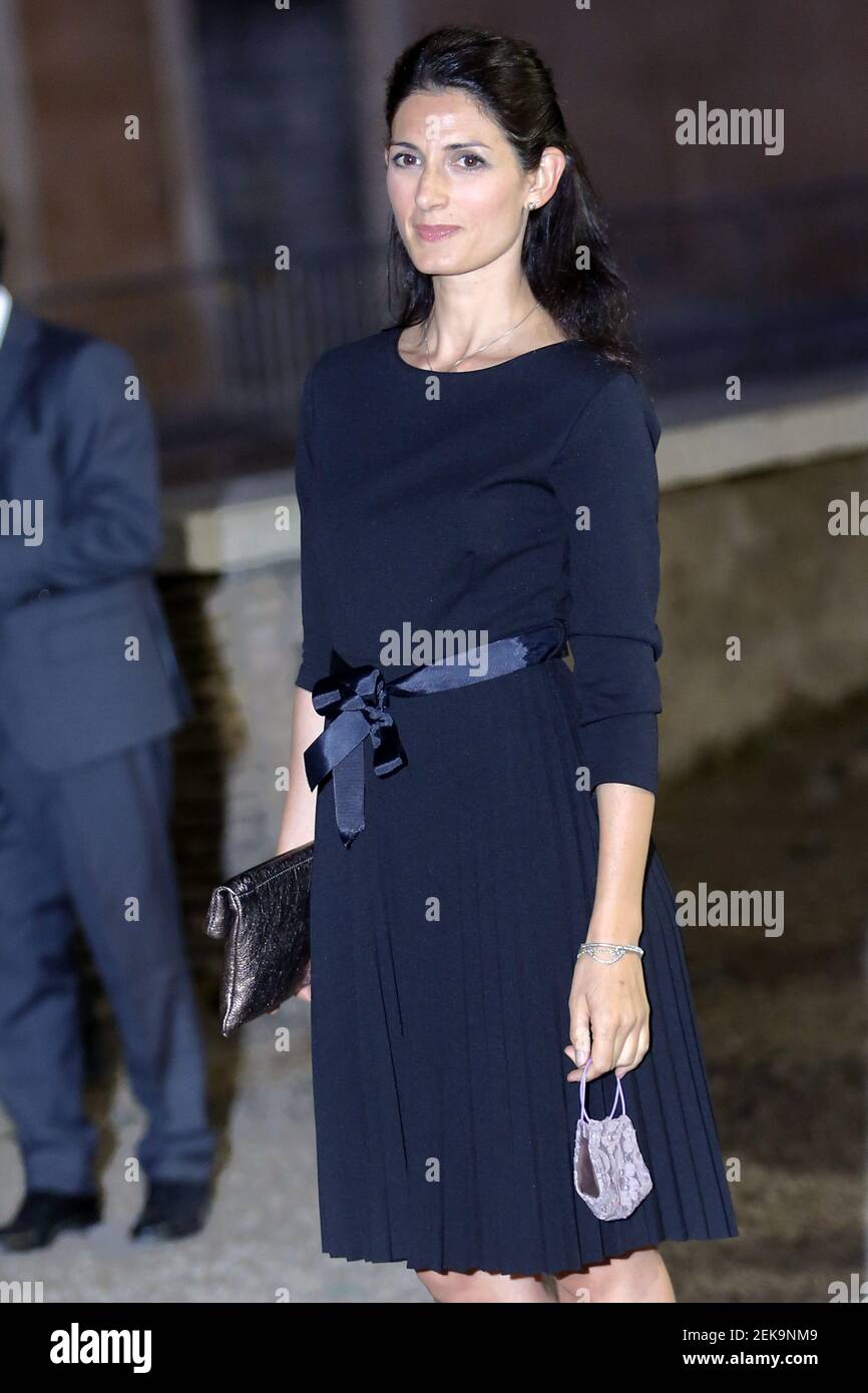 The Mayor of Rome Virginia Raggi arrives at Circus Maximus on the ...